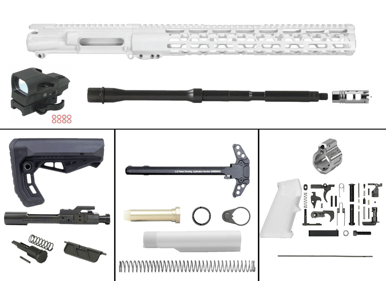 AR-15 5.56 16" Stormtrooper White Rifle Complete Build Kit
