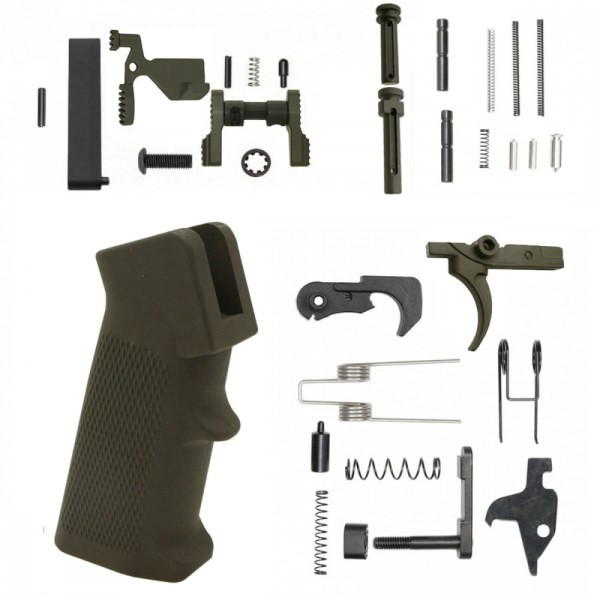 AR-15 Olive Drab Green (ODG) Cerakote Enhanced Lower Parts Kit