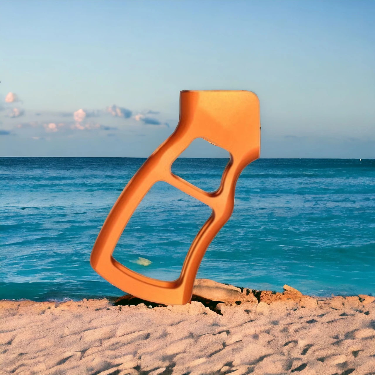 Presma Orange Skeletonized Ergonomic Rear Pistol Style Grip