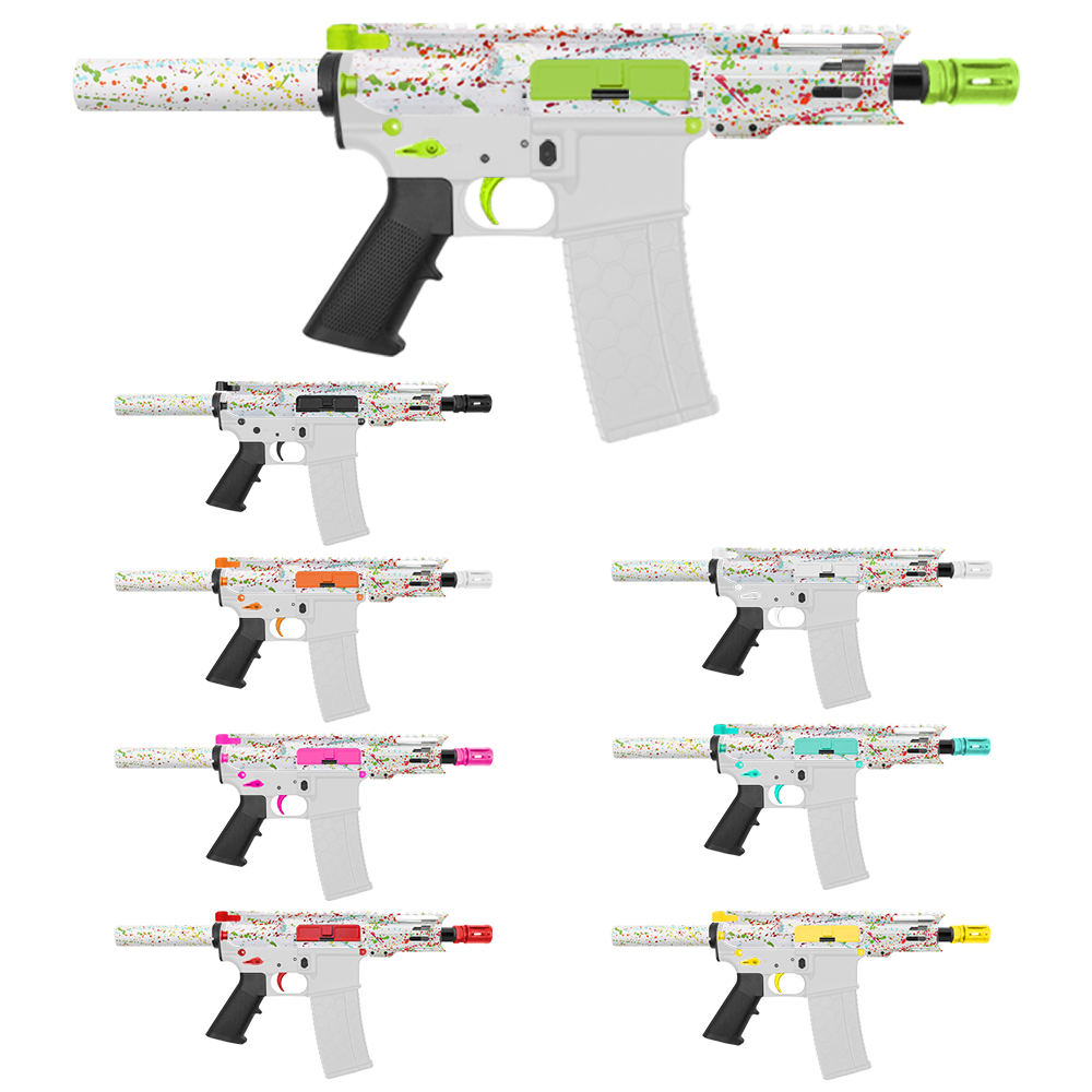 AR15 Custom Cerakote Colored Splatter 16" Build Kit