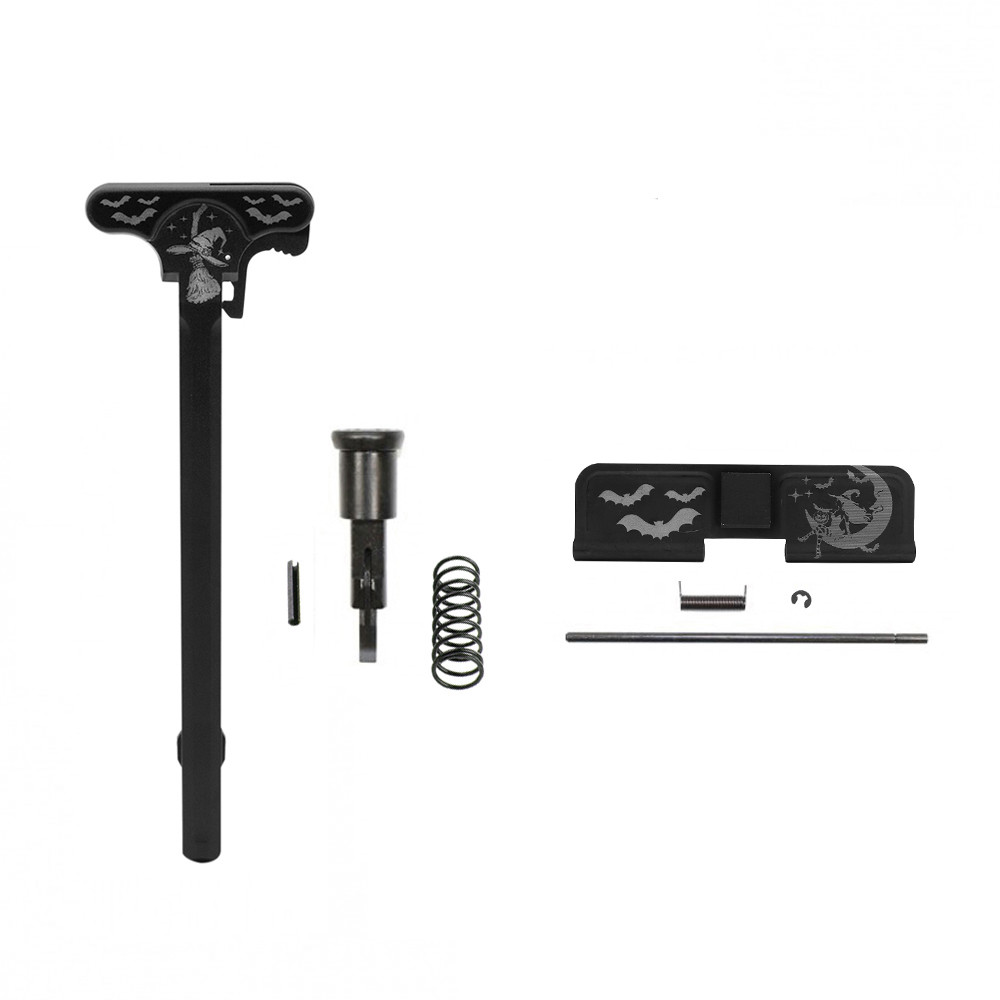 AR-15 Engraved Witch Charging Handle