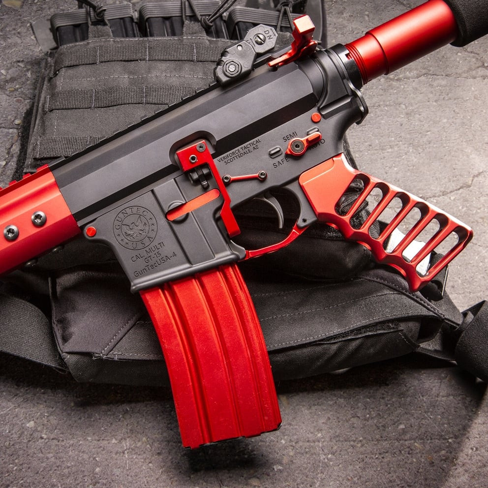 AR15 Anodize Red Extended Bolt Catch Release