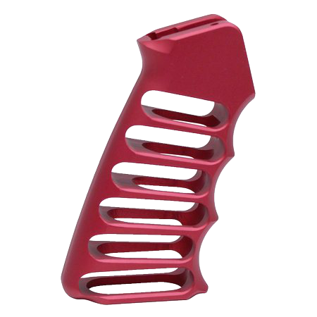 Guntec Red Anodized Ultralight Skeletonized Pistol Grip