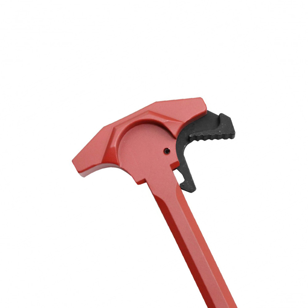AR-15 Red Tactical Talon Style Charging Handle w/ Oversized Latch