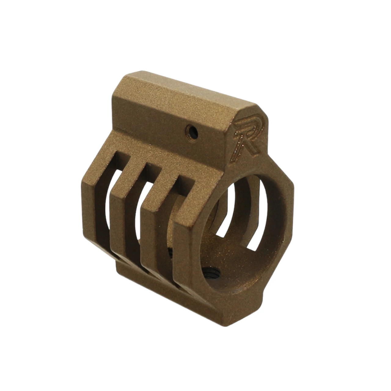 AR-15 Burnt Bronze Caged Skeletonized .750 Gas Block