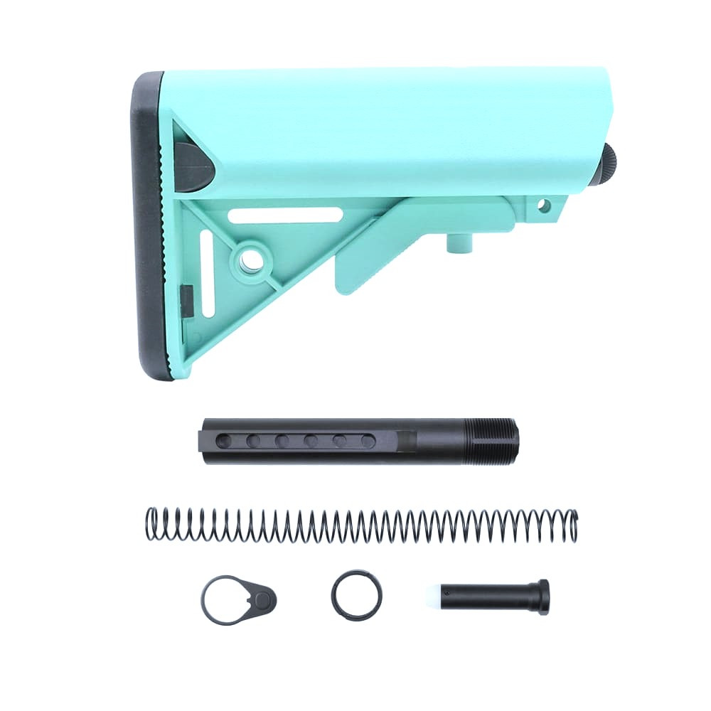 AR-15 Robins Egg Blue Cerakote SOPMOD Stock Buffer Tube Kit