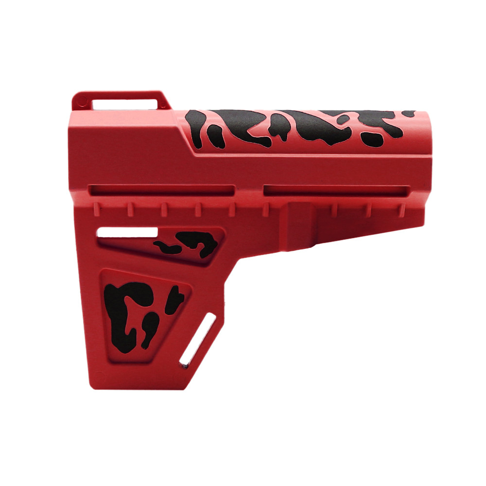 AR-15 Custom Cerakote Red Camo Shockwave Pistol Stabilizer