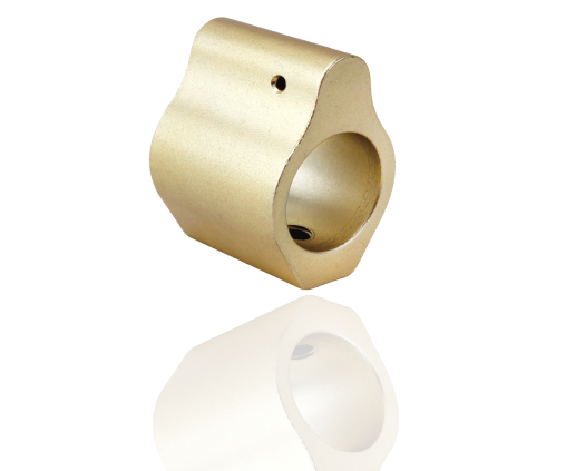 AR-15 Gold Low Profile Gas Block 0.750” Aluminum