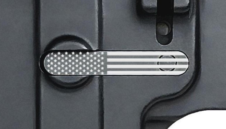 AR15 American Flag Engraved Magazine Catch Kit