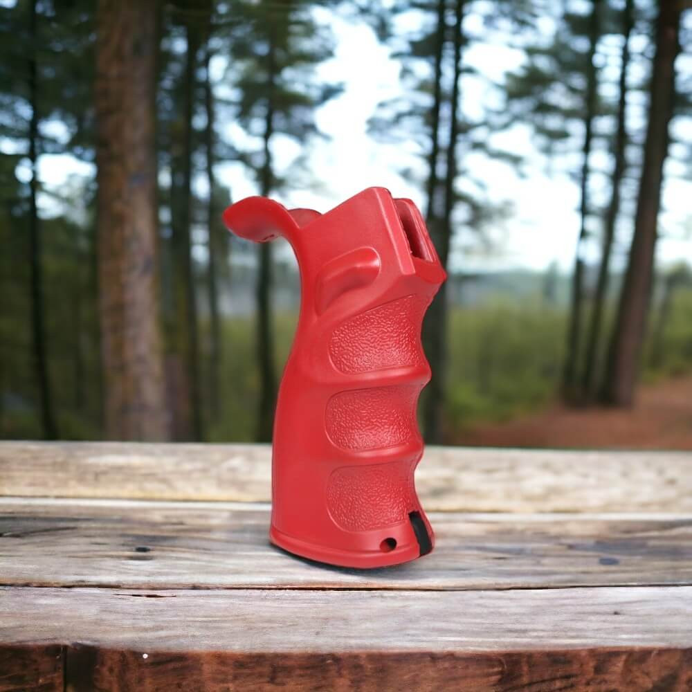 AR-15/AR-10 Red Cerakote Beavertail Pistol Grip