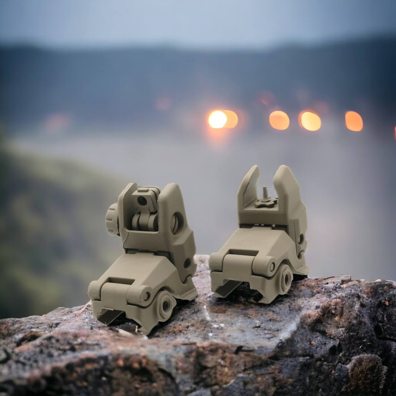 Flat Dark Earth (FDE) Cerakote Polymer Front & Rear Sights