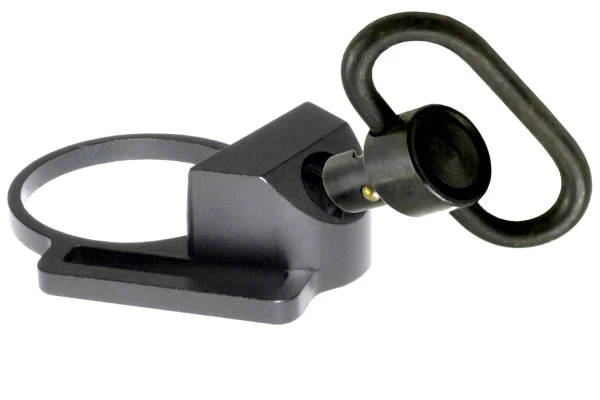 Black Aluminum Receiver End Plate with 1" Sling Adapter for AR .223/5 ...