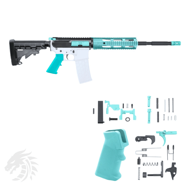 Tiger Rock AR-15 Robins Egg Blue Enhanced Rifle Kit w 10" Handguard