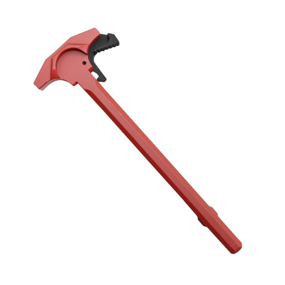AR-15 Red Tactical Talon Style Charging Handle w/ Oversized Latch