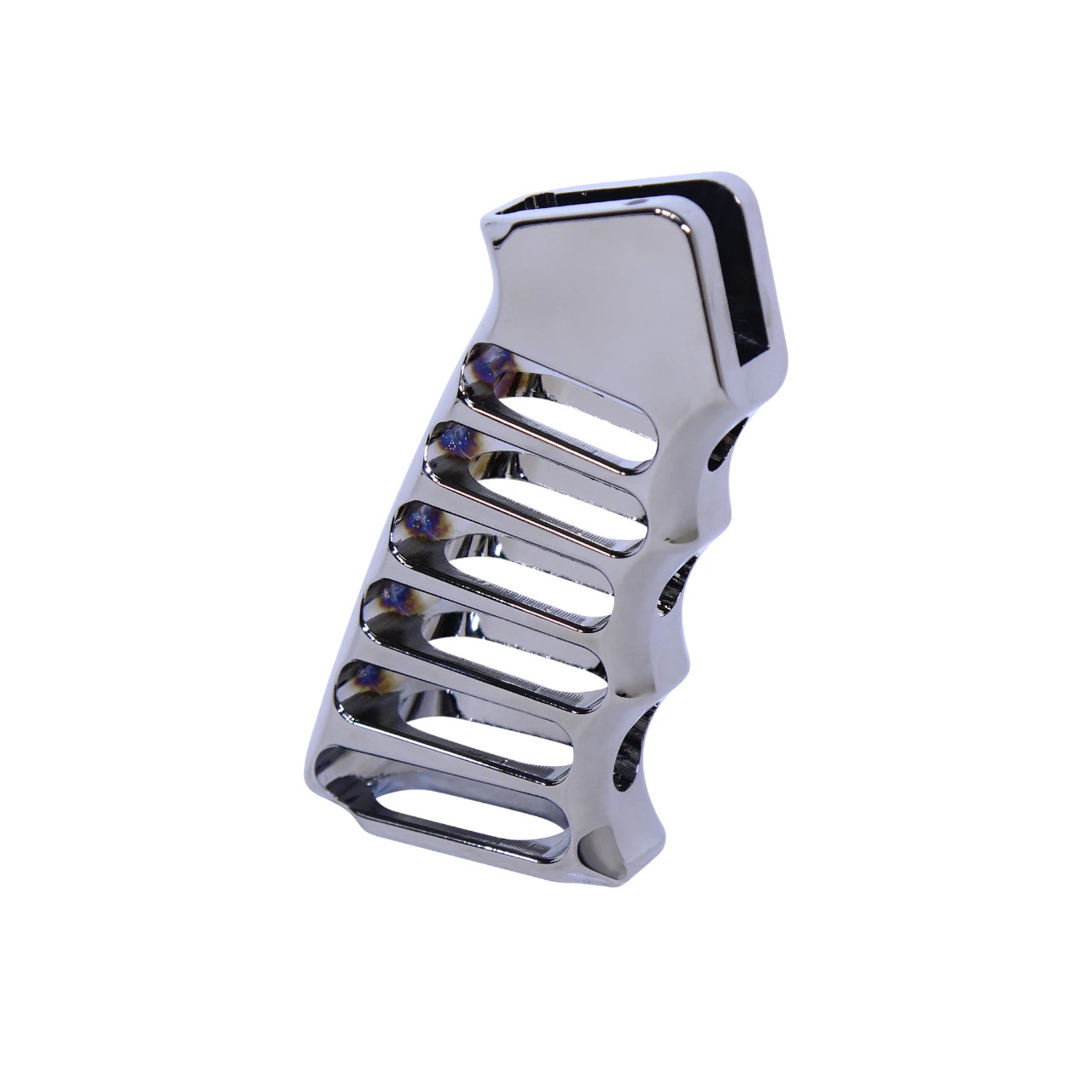 Guntec AR15 Black Chrome Skeletonized Pistol Grip