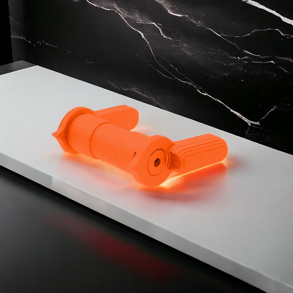 AR-15 Hunter Orange Dual Steel Ambidextrous Safety Selector Switch