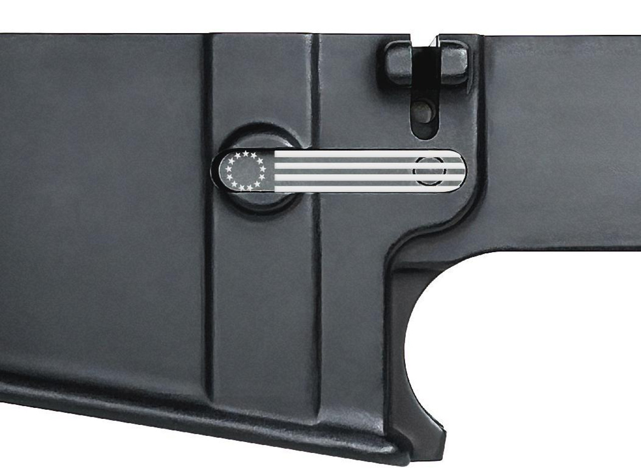 AR15 Betsy Ross Flag Engraved Mag Catch Kit