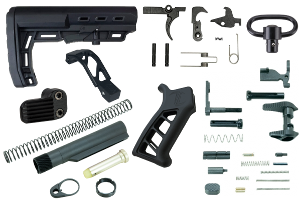 Timber Creek Black Enhanced Complete Lower Parts Build Kit