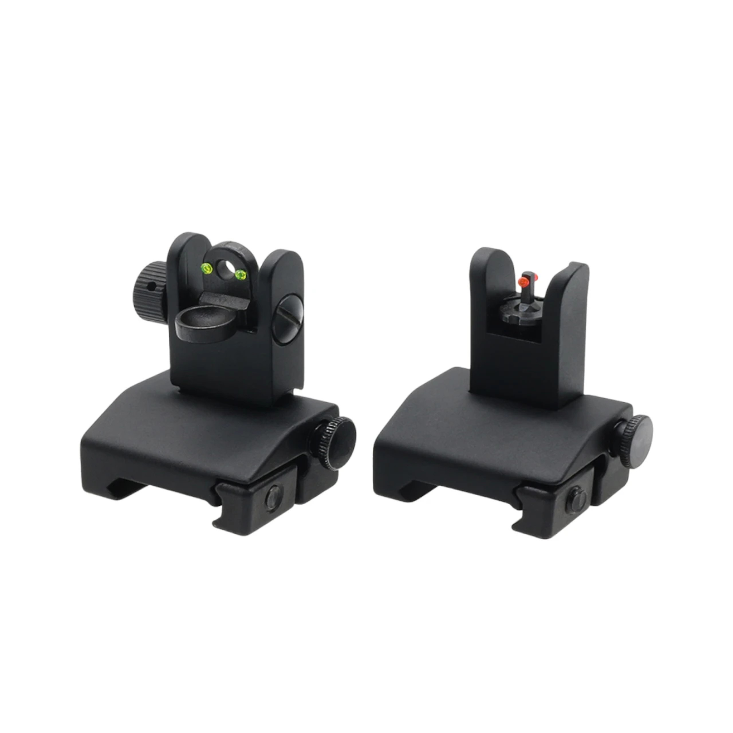 Fiber Optics Aluminum Flip Up Front & Rear Sights Fiber Optics Aluminum Flip Up Front & Rear Sights