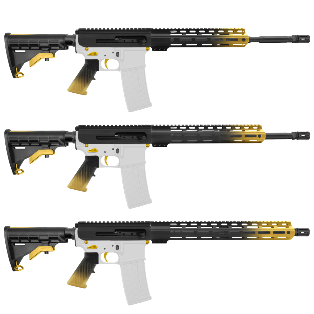 AR-15 5.56 NATO 16" Side Charging Cerakote Gold Gradient Build Kit