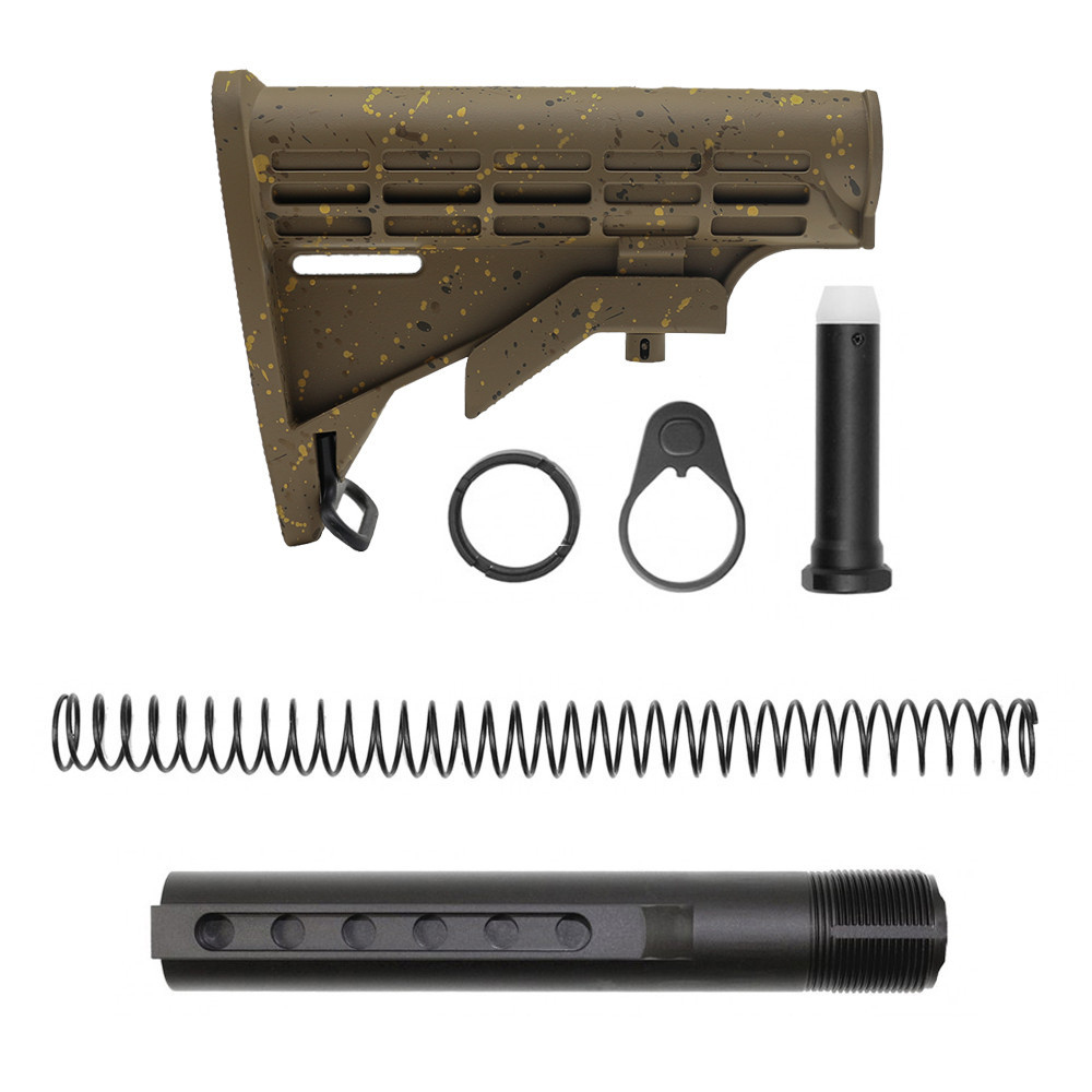 AR-15 5.56 16" FDE/ODG Splatter Ultimate Rifle Complete Build Kit 2