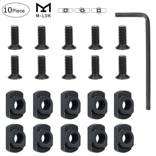 Key-Mod Replacement Nut & Screw Set, 10 pcs