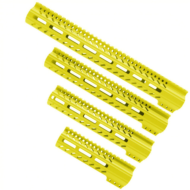 AR15 Cerakote Lemon Zest Yellow Super Slim Free Float Handguard