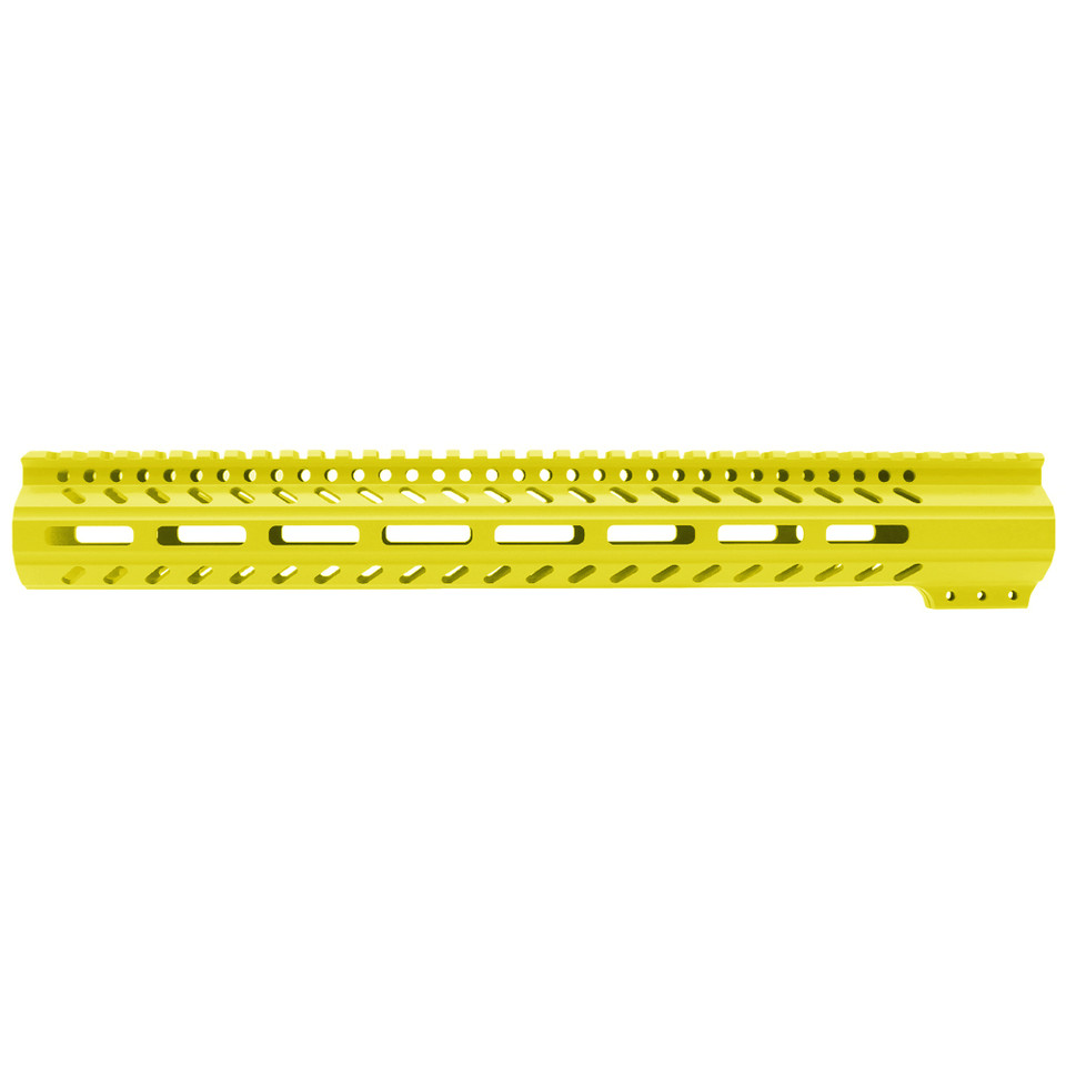 AR15 Cerakote Lemon Zest Yellow Super Slim Free Float Handguard