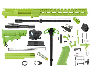 AR-15 16" Cerakote Zombie Green Ultimate Rifle Build Kit