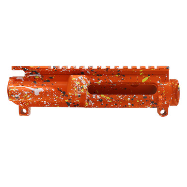 AR15 Cerakoted Splattered Hunter Orange Upper Receiver