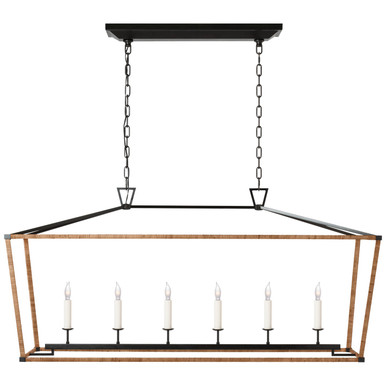 Light Bulbs Etc. - Visual Comfort Signature Darlana Wrapped LED Linear Lantern in Aged Iron and ...