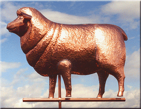Large Sheep Weathervane at Weathervanes of Maine