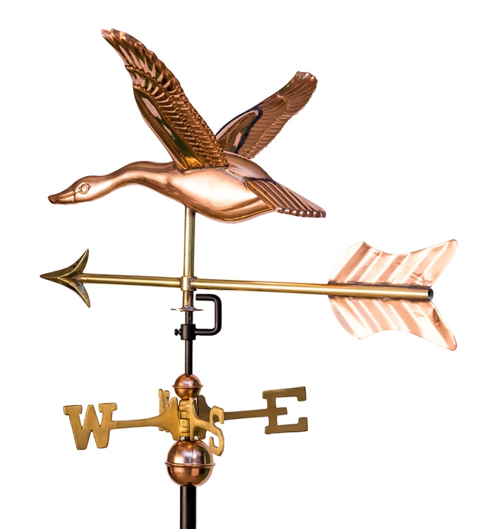 Small Flying Goose Weathervane With Arrow at Weathervanes of Maine