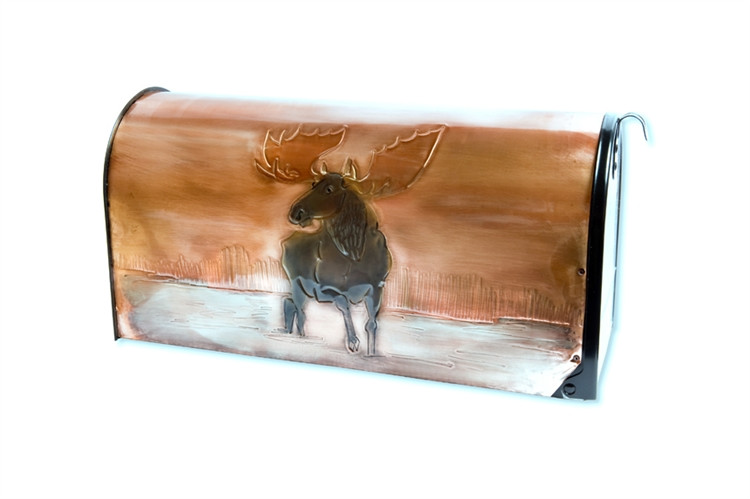 Rural Moose in Lake Copper Mailbox at Weathervanes of Maine