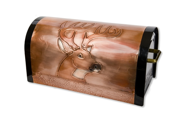 Rural Big Buck Copper Mailbox at Weathervanes of Maine