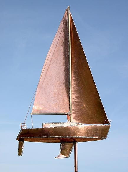 J Boat Weathervane at Weathervanes of Maine