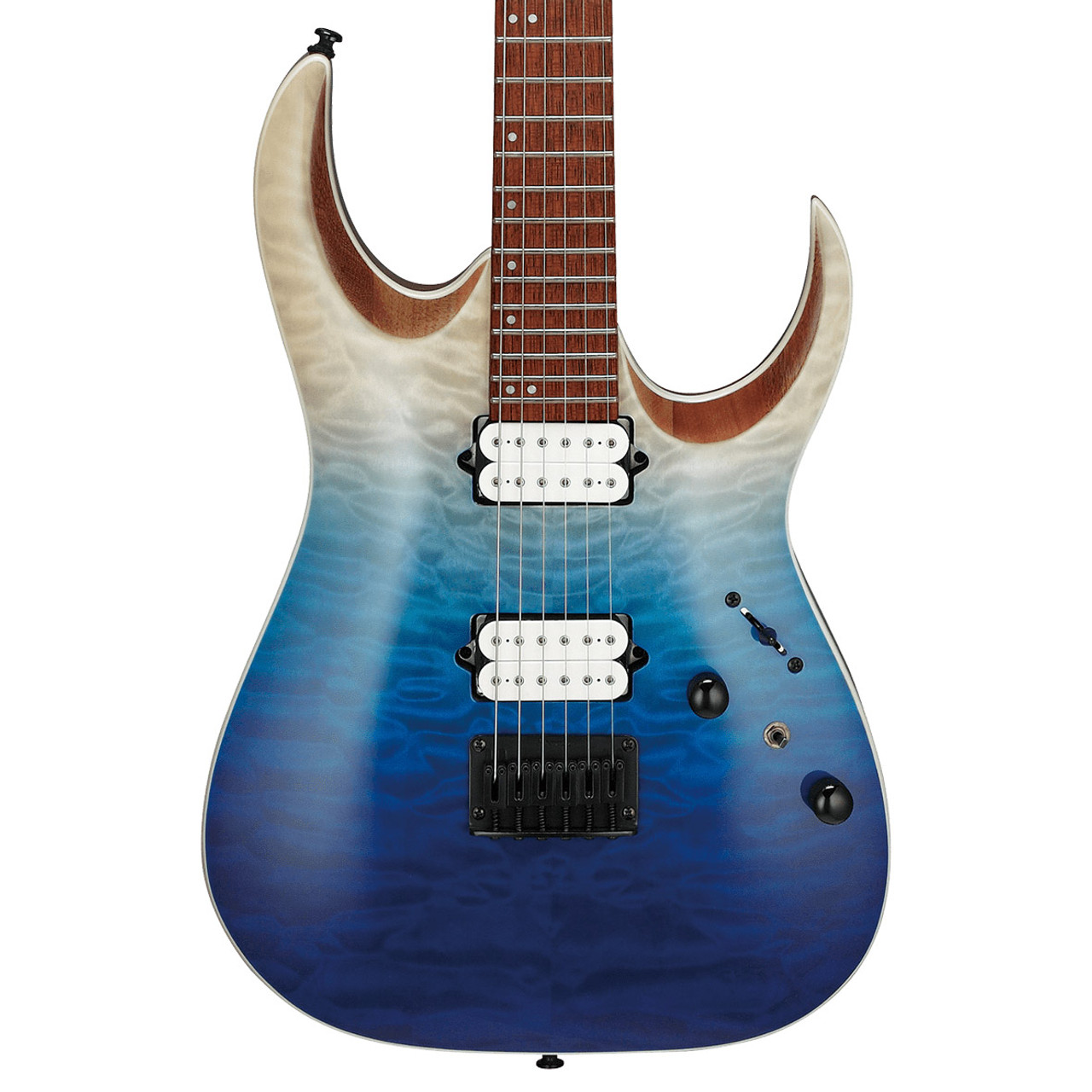 Ibanez RGA Series RGA42HPQM-BIG Electric Guitar, Blue Ice Gradation - Absolute Music