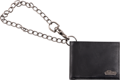 Leather chain wallet store