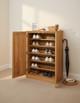 Stockbury Oak Shoe Cupboard - Wooden Furniture Store