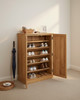 Stockbury Oak Shoe Cupboard - Wooden Furniture Store