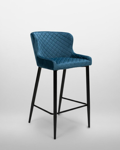 Roma Bar Stool in Blue - The Wooden Furniture Store