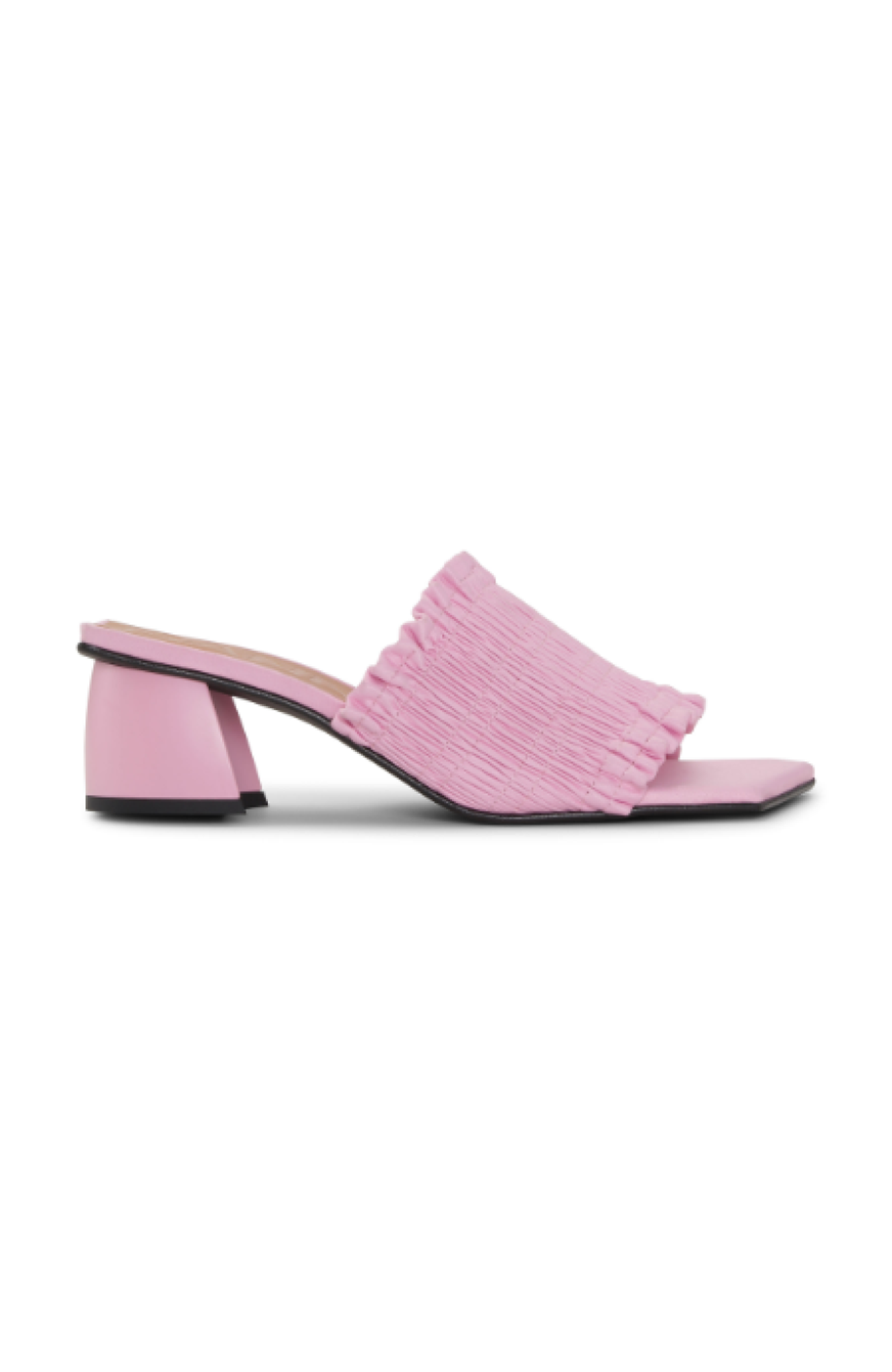 Ganni Smock Kitten Heel Mule Light Lilac