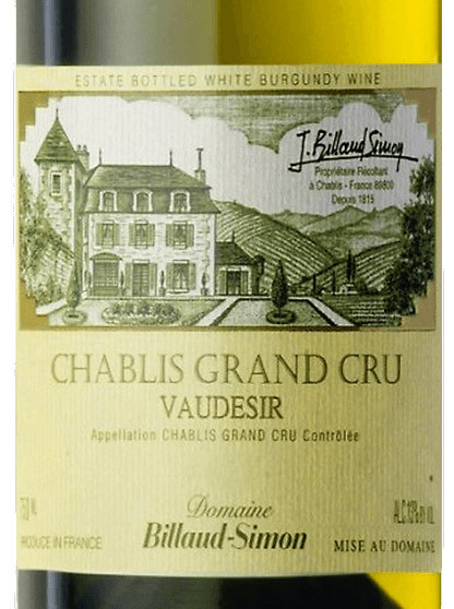 Billaud-Simon Chablis Grand Cru Vaudésir 2019 - Woodland Hills Wine Company