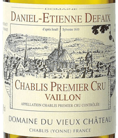 Defaix/Daniel-Etienne Chablis 1er cru Vaillon 2008 - Woodland Hills ...