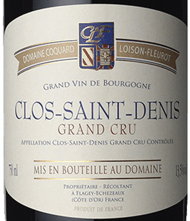 Coquard Loison-Fleurot Clos St-Denis Grand Cru 2020 - Woodland Hills ...