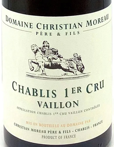 Moreau/Christian Chablis 1er cru Vaillon 2020 - Woodland Hills Wine Company