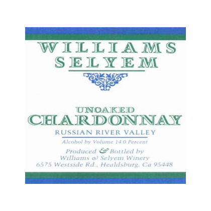 Williams-Selyem Chardonnay Russian River Valley Unoaked 2021 - Woodland ...