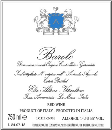 Altare/Elio Barolo 2019 - Woodland Hills Wine Company