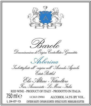 Altare/Elio Barolo Arborina 2019 - Woodland Hills Wine Company