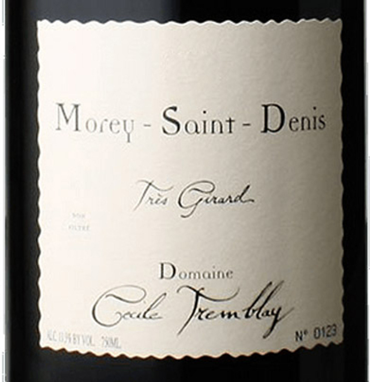 Tremblay/Cécile Morey-St-Denis Très Girard 2018 - Woodland Hills Wine ...